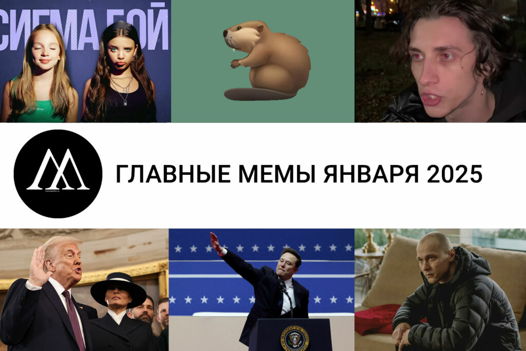 Главные мемы января 2025 - сидим с бобром, Сигма бой и зига Маска